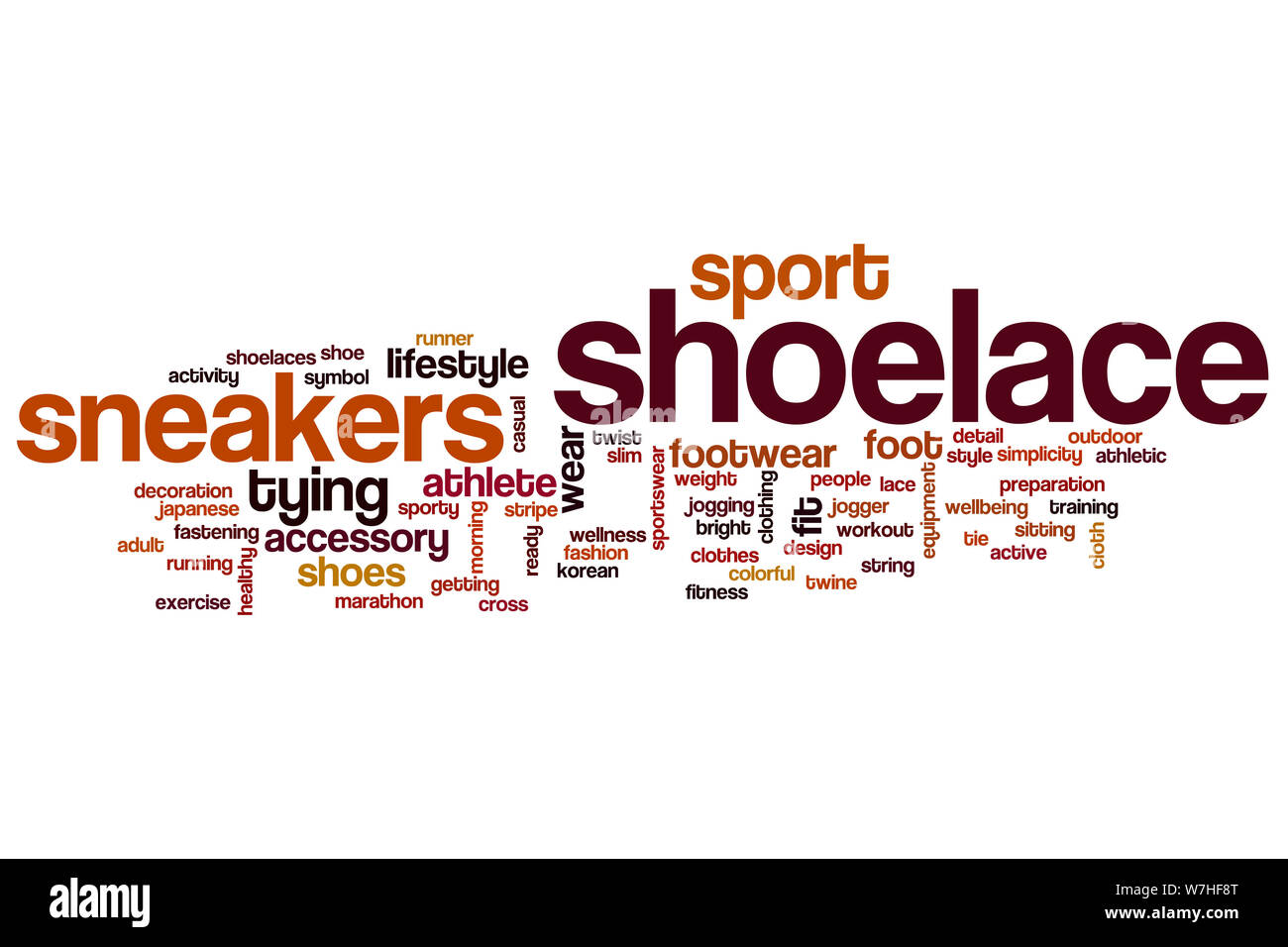 Shoelace word cloud concept Stock Photo - Alamy