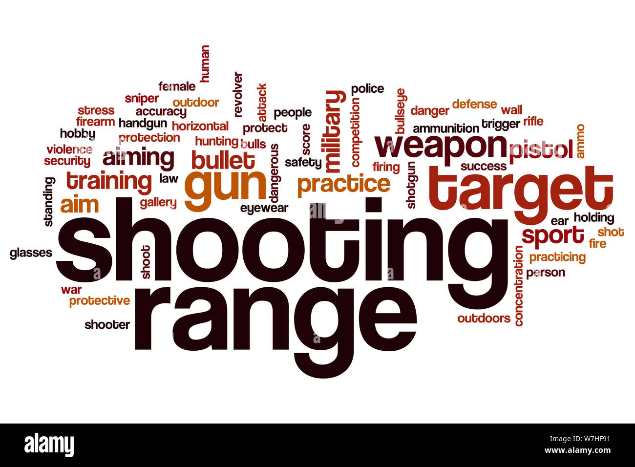 Shooting range word cloud concept Stock Photo - Alamy