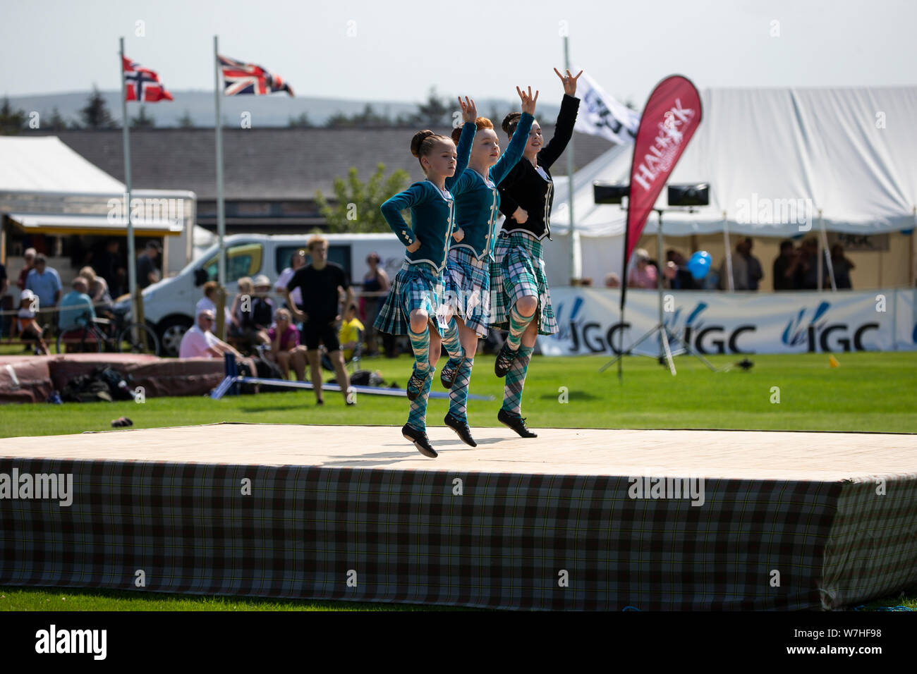 Young Scottish Highland dancers competing at the annual Halkirk ...