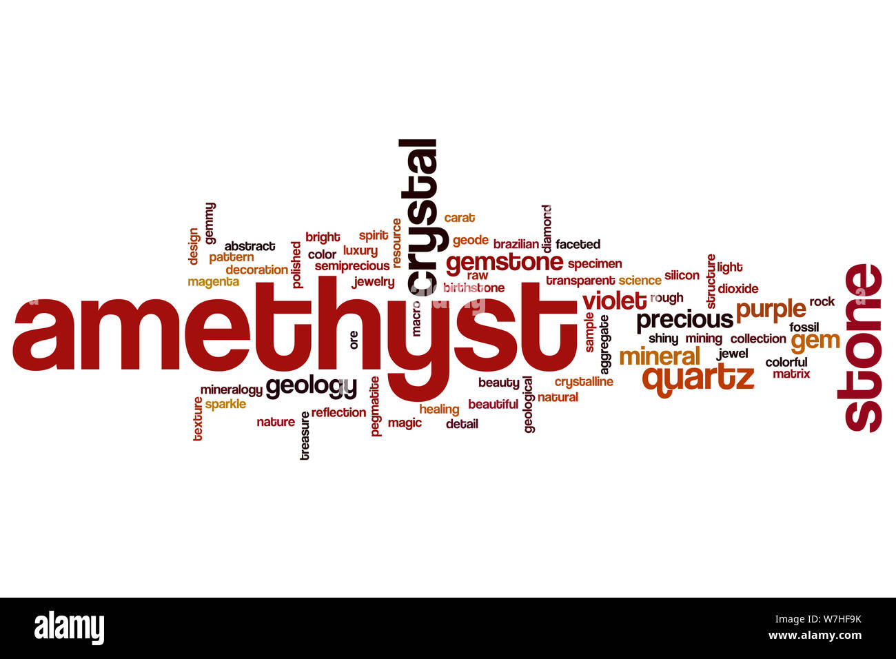 Amethyst word cloud concept Stock Photo - Alamy