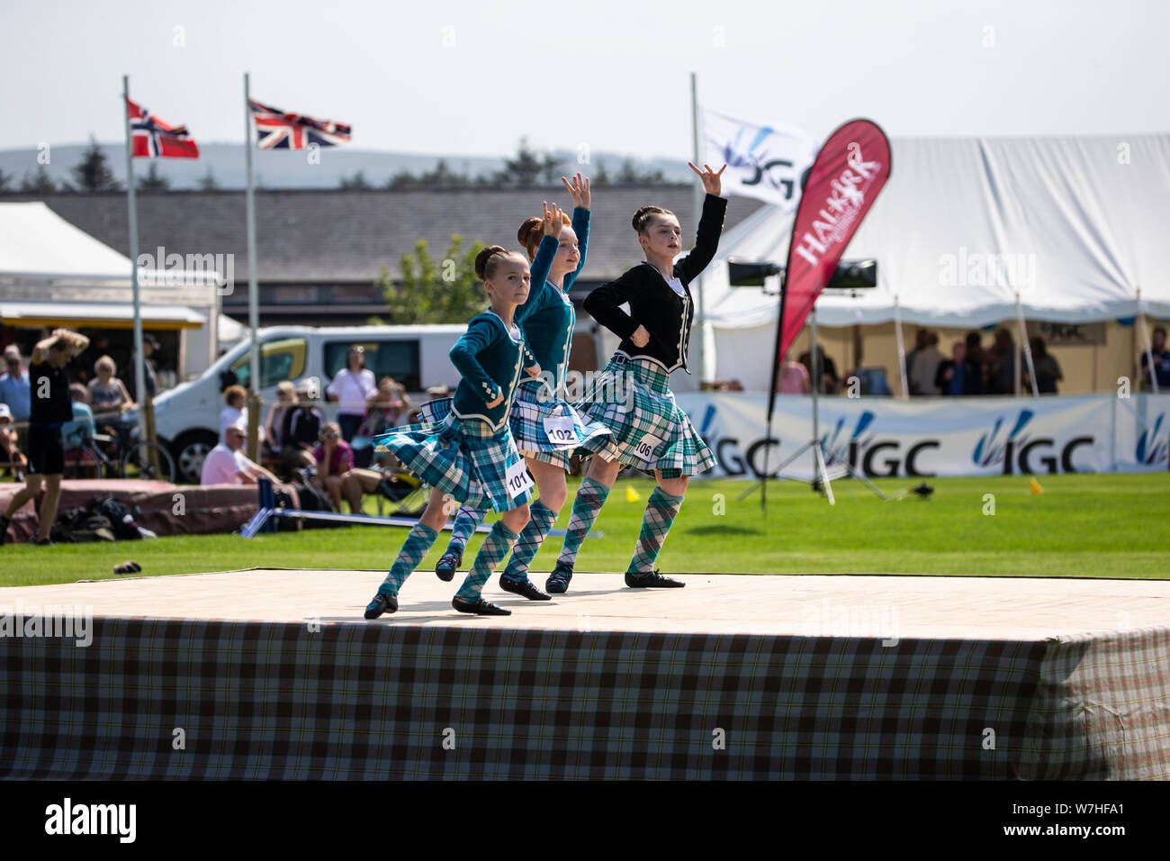 Young Scottish Highland dancers competing at the annual Halkirk ...