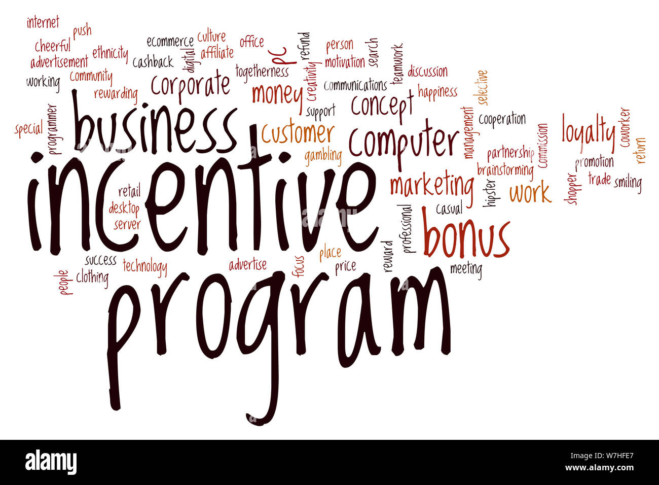 Incentive program word cloud concept Stock Photo - Alamy
