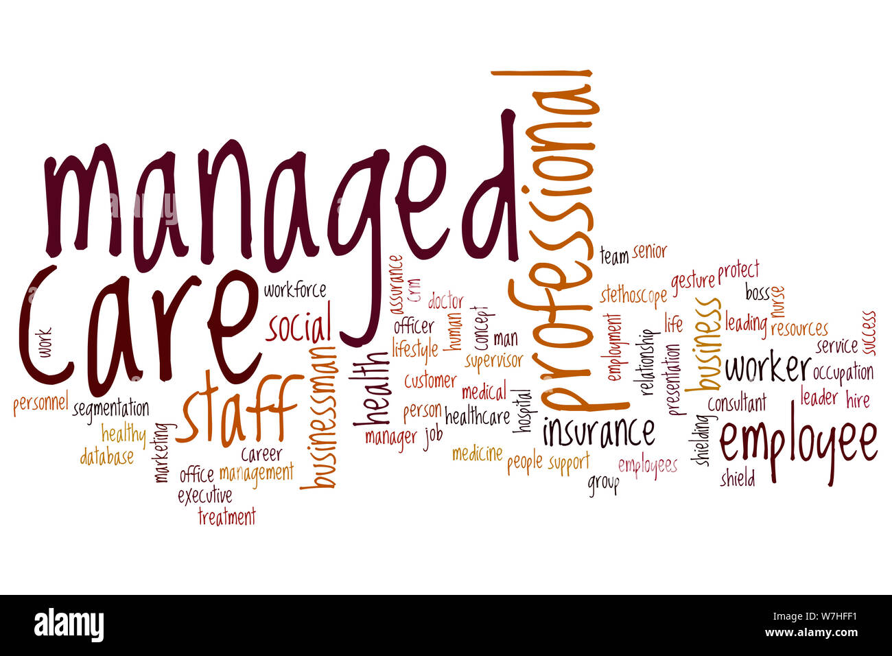Managed care word cloud concept Stock Photo - Alamy