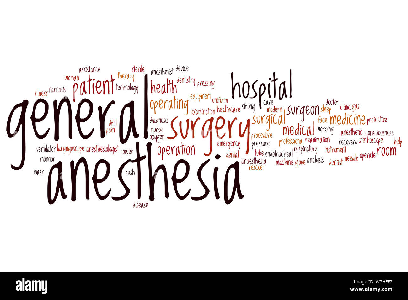 General anesthesia word cloud concept Stock Photo - Alamy