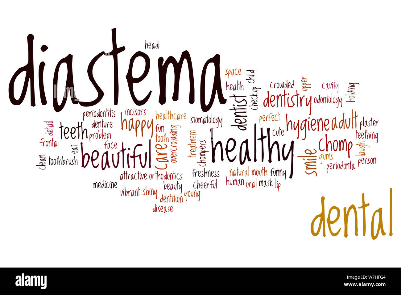 Diastema word cloud concept Stock Photo - Alamy