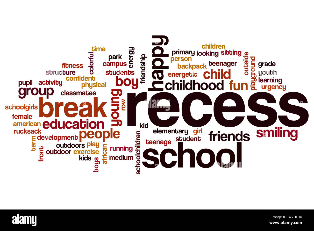 Recess word cloud concept Stock Photo - Alamy