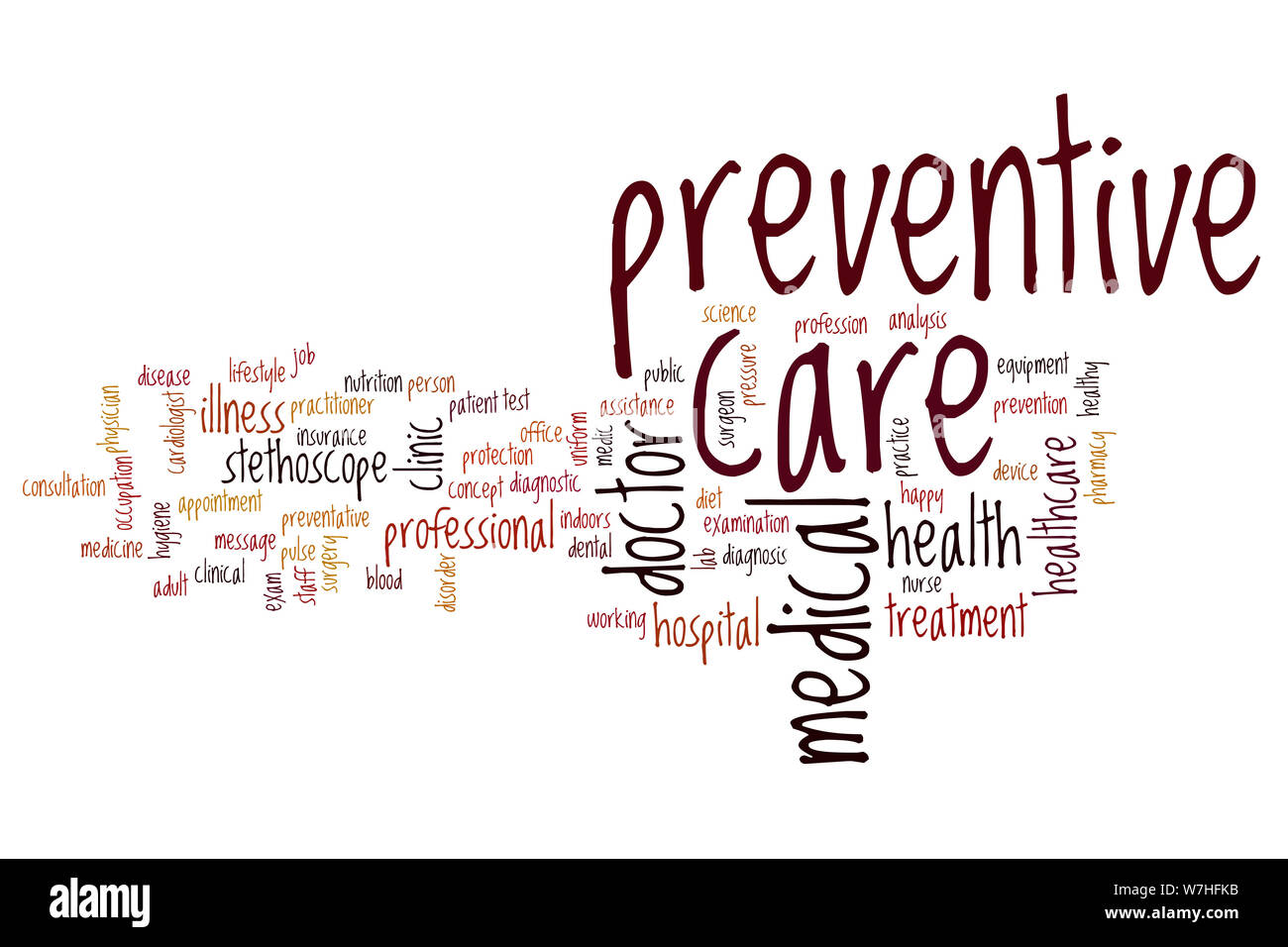 Preventive care word cloud concept Stock Photo - Alamy