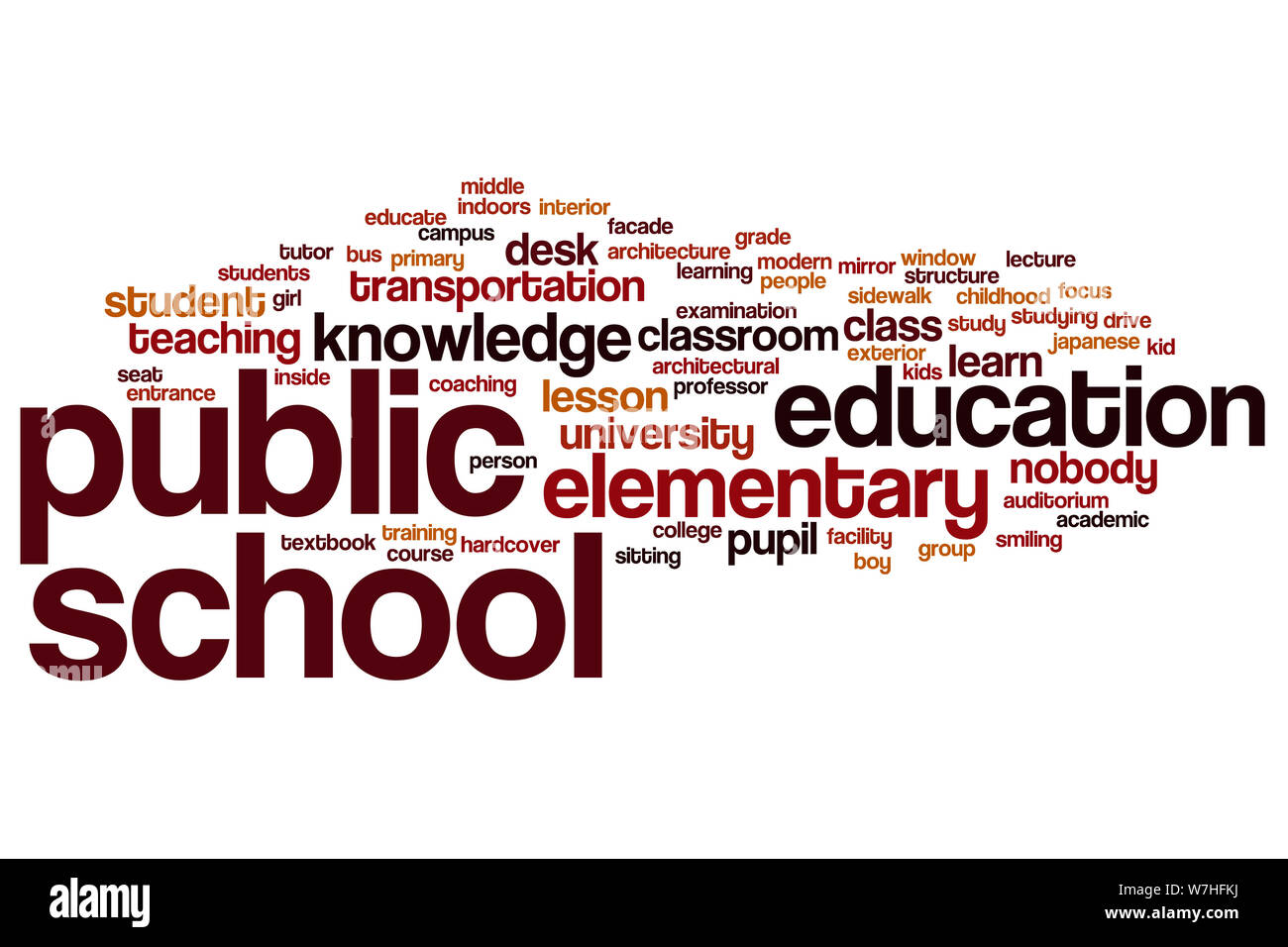 Public school word cloud concept Stock Photo - Alamy