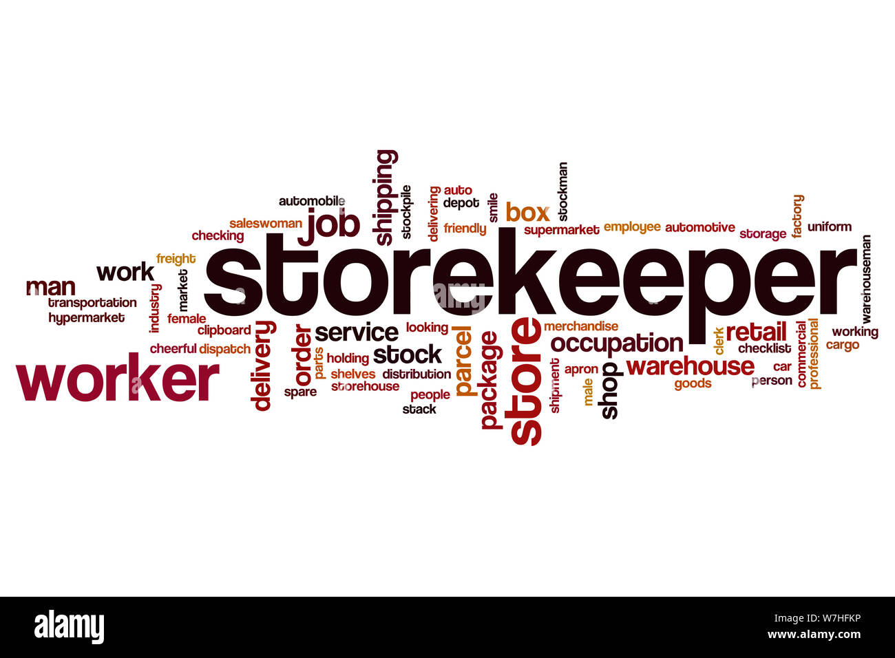 Storekeeper word cloud concept Stock Photo - Alamy