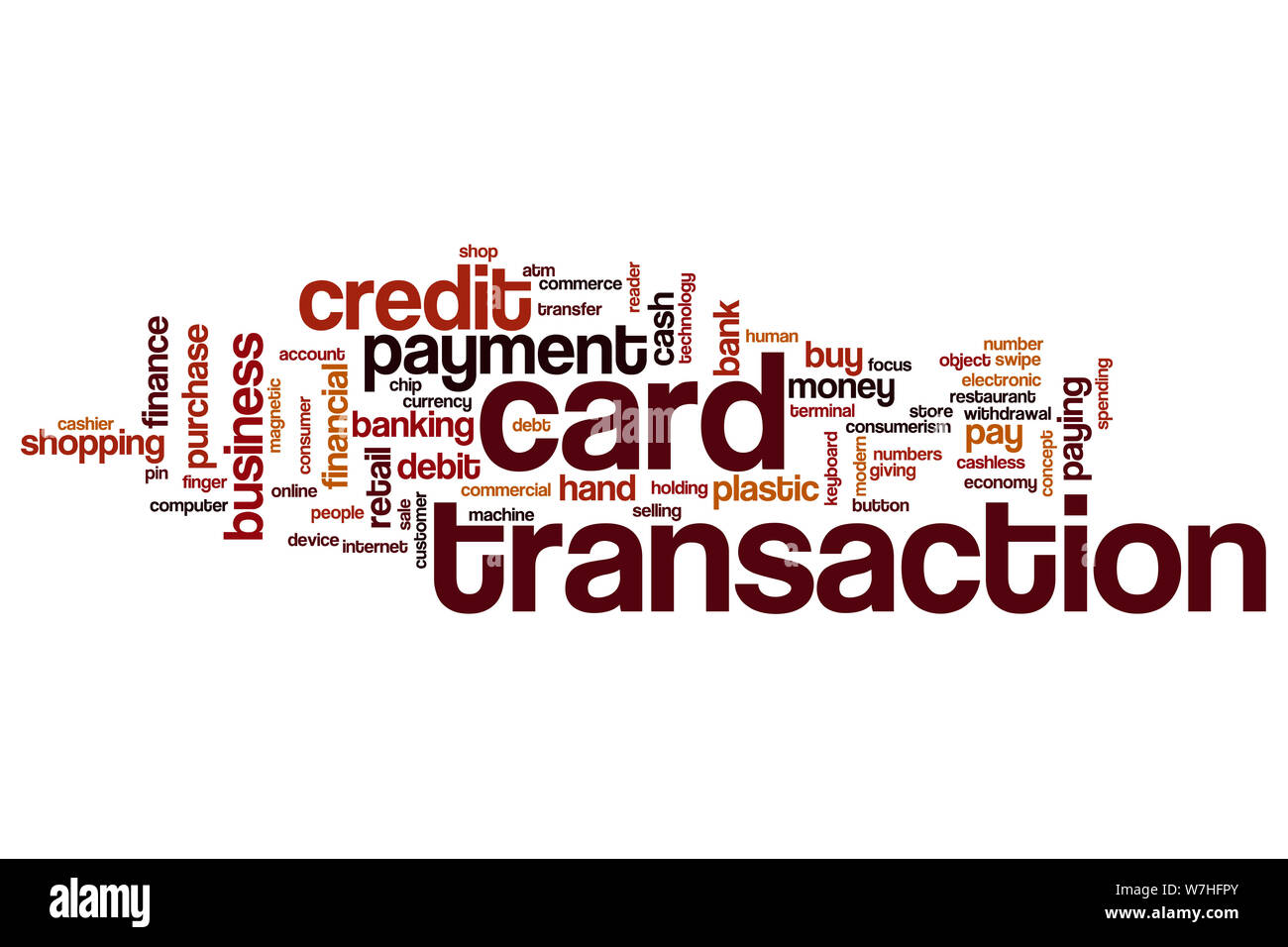 Card transaction word cloud concept Stock Photo - Alamy