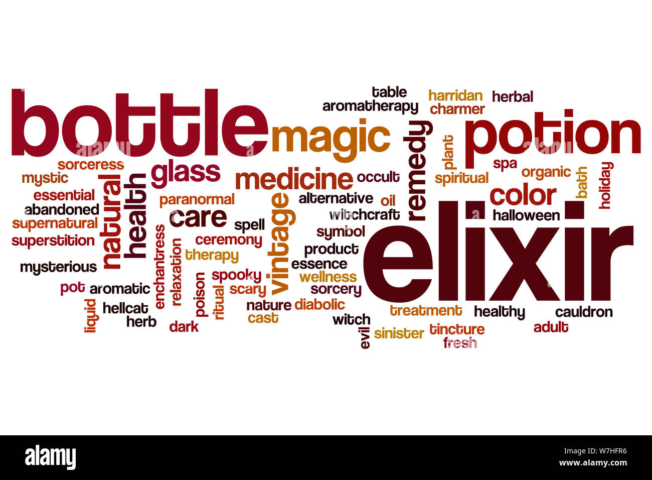 Elixir word cloud concept Stock Photo - Alamy