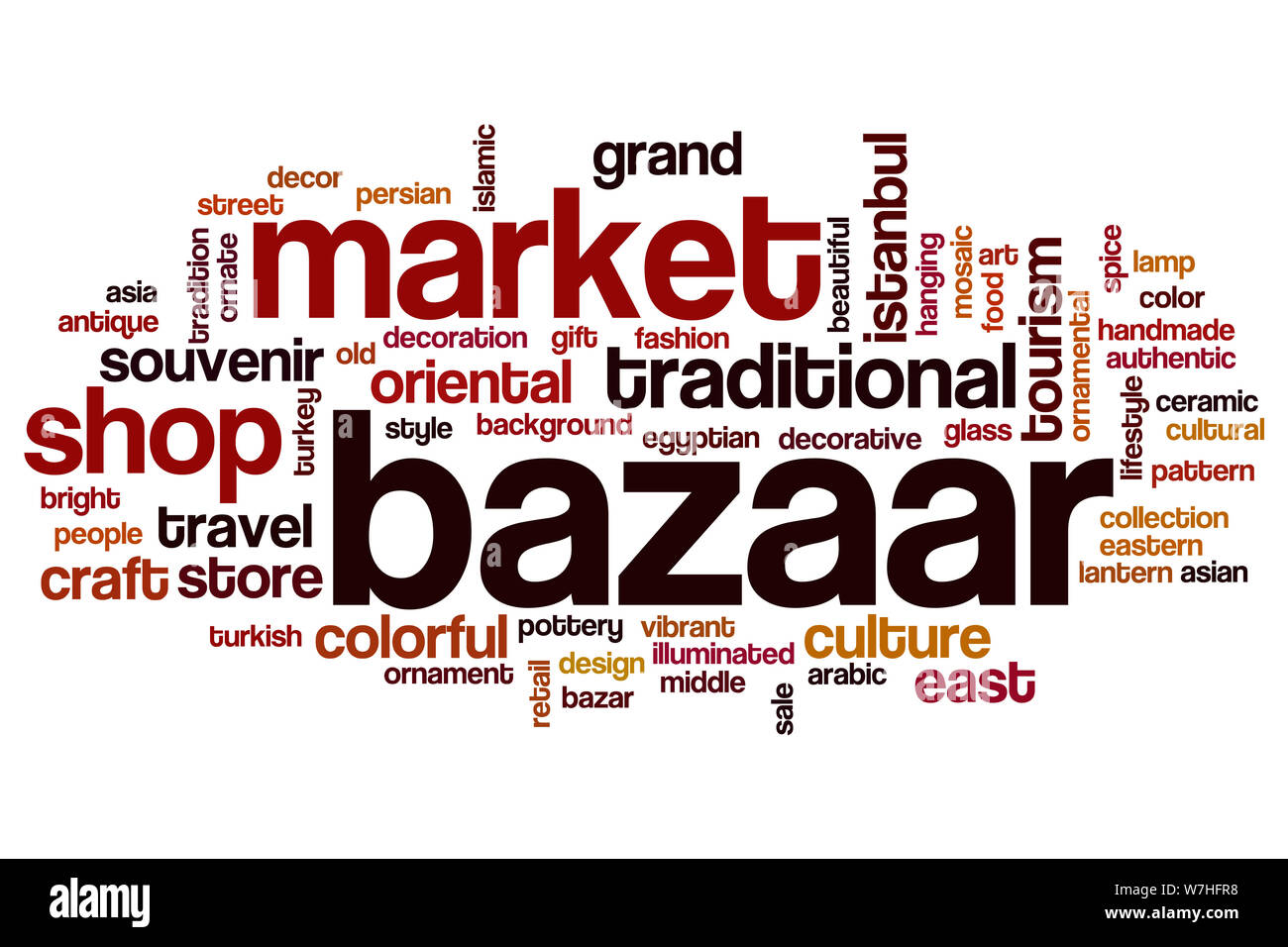 Bazaar word cloud concept Stock Photo - Alamy