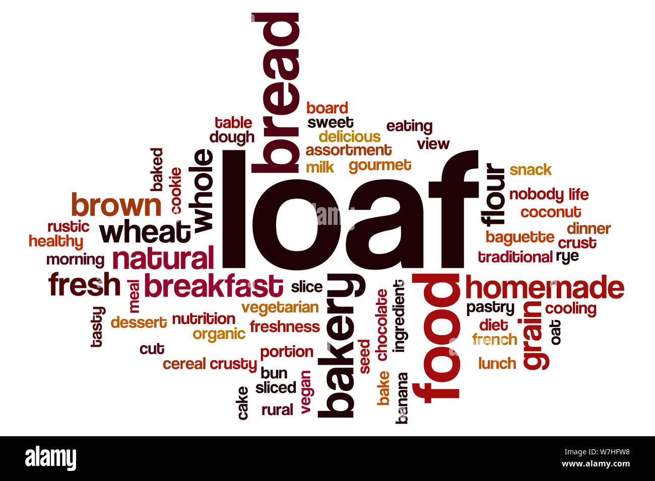 Loaf word cloud concept Stock Photo - Alamy