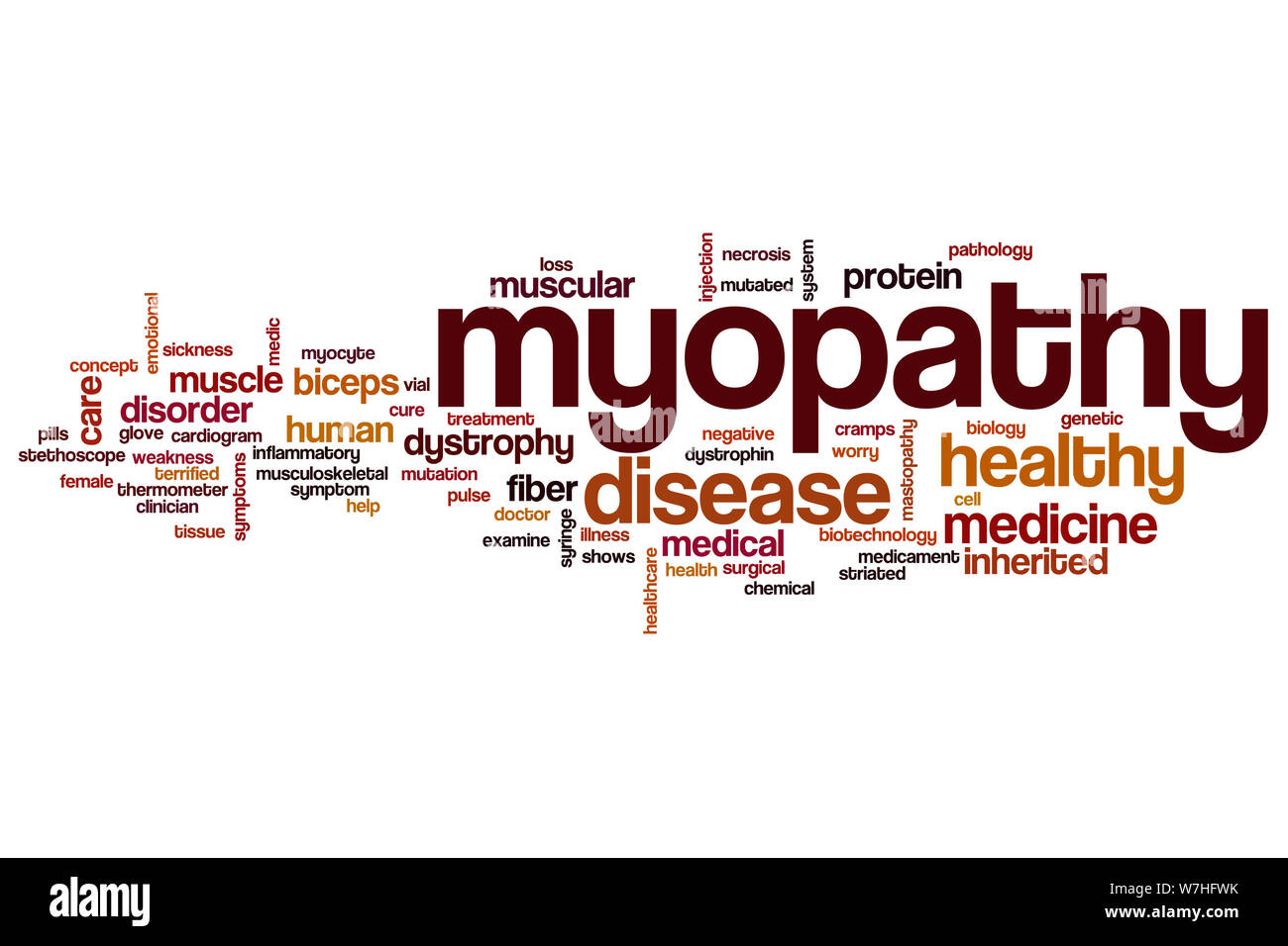 Myopathy word cloud concept Stock Photo - Alamy