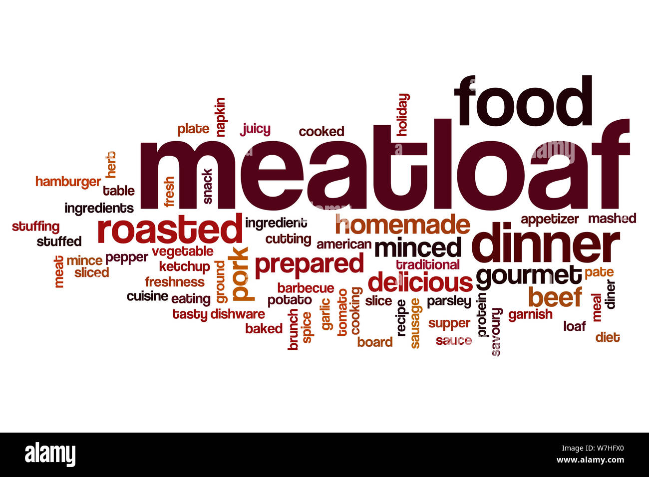 Meatloaf word cloud concept Stock Photo - Alamy