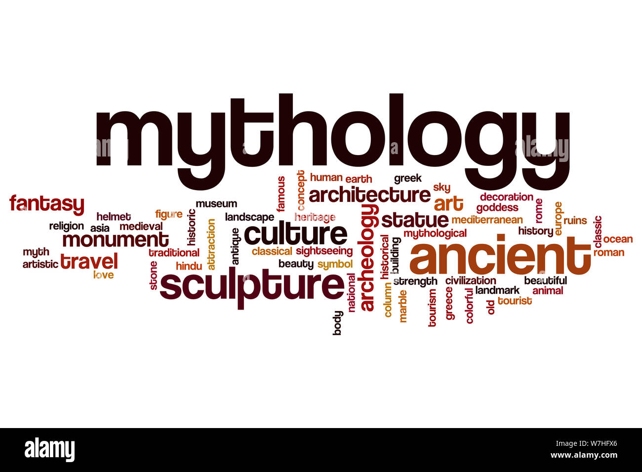 Mythology word cloud concept Stock Photo - Alamy