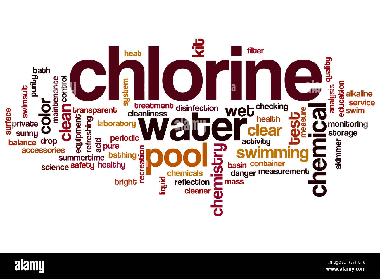 Chlorine word cloud concept Stock Photo - Alamy