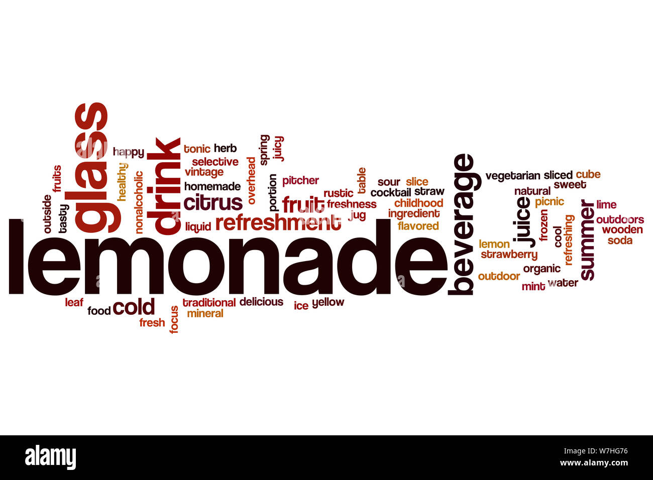 Lemonade word cloud concept Stock Photo - Alamy