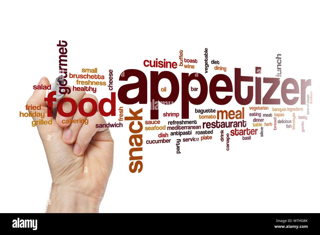 Appetizer word cloud concept Stock Photo - Alamy