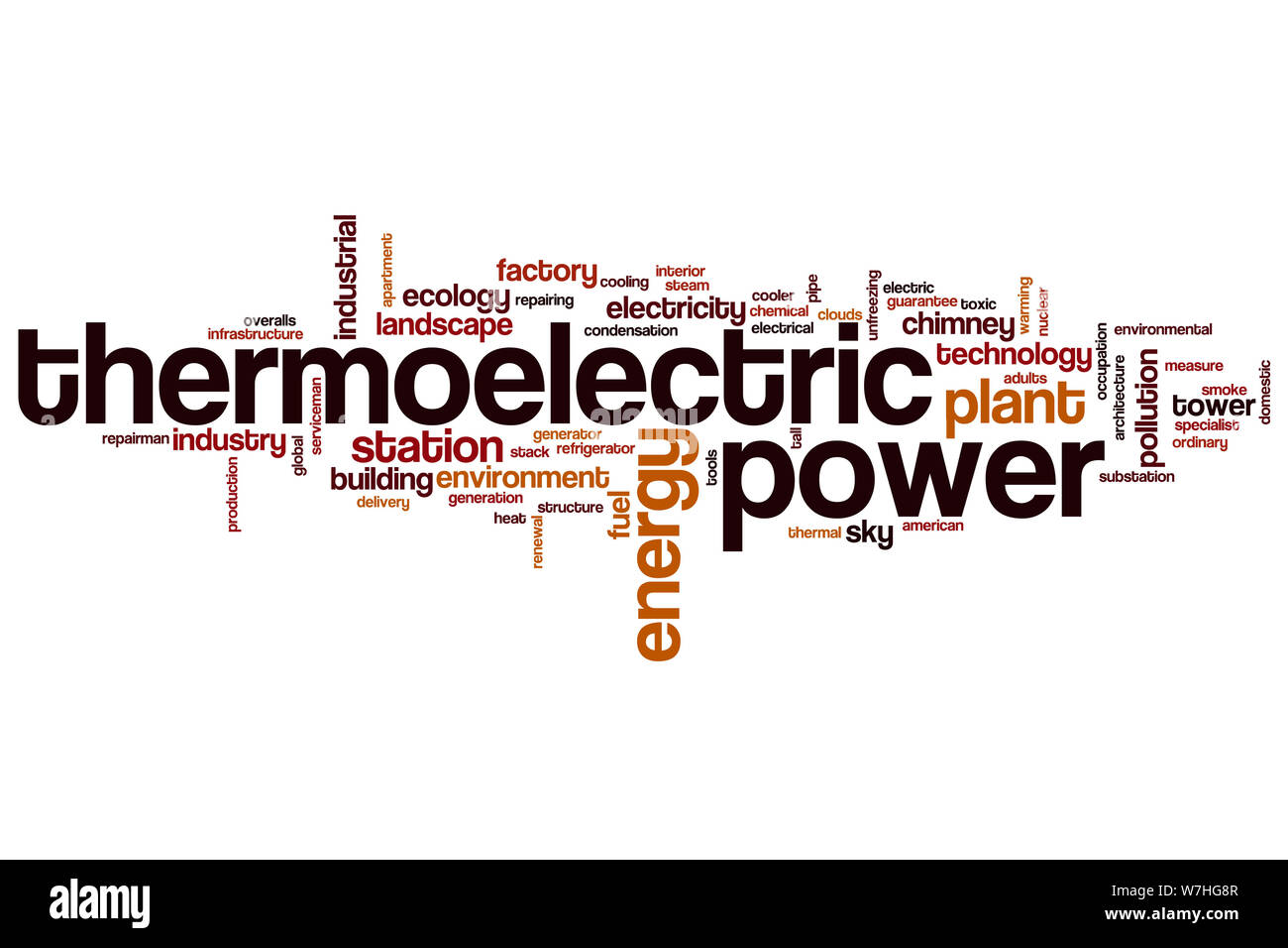 Thermoelectric power word cloud concept Stock Photo - Alamy