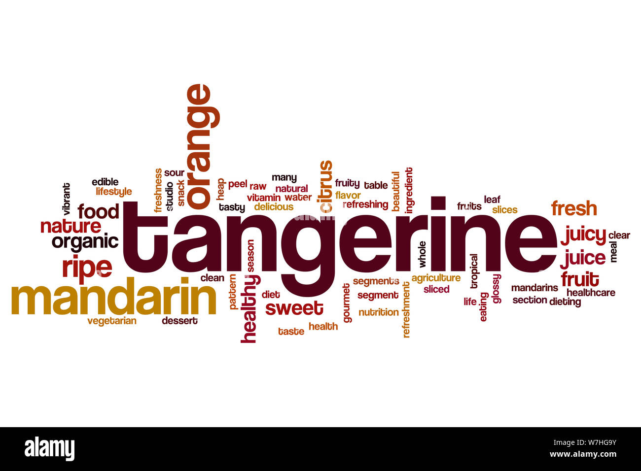 Tangerine word cloud concept Stock Photo - Alamy
