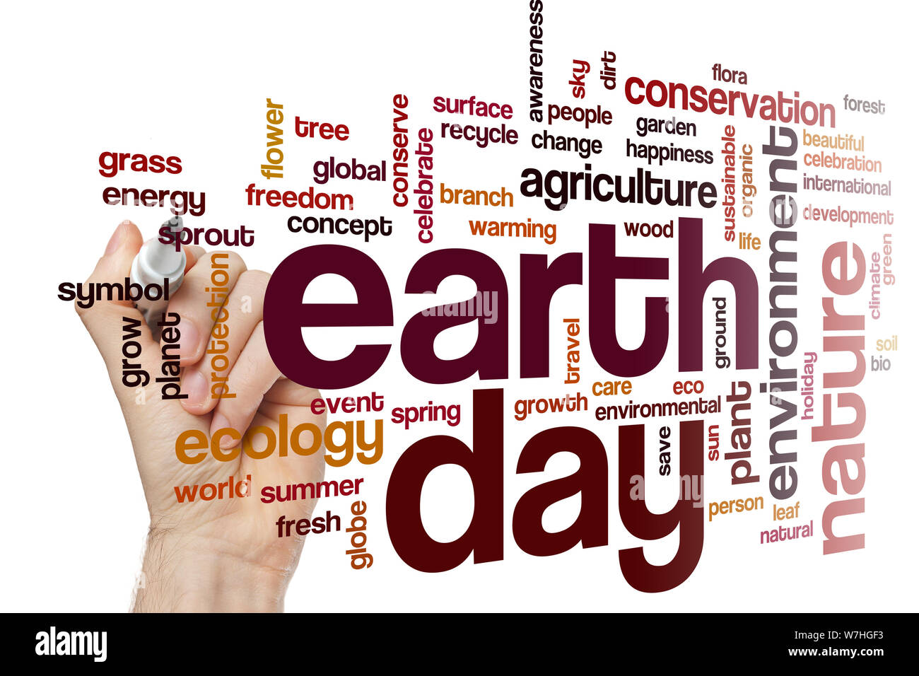 Earth day word cloud concept Stock Photo - Alamy