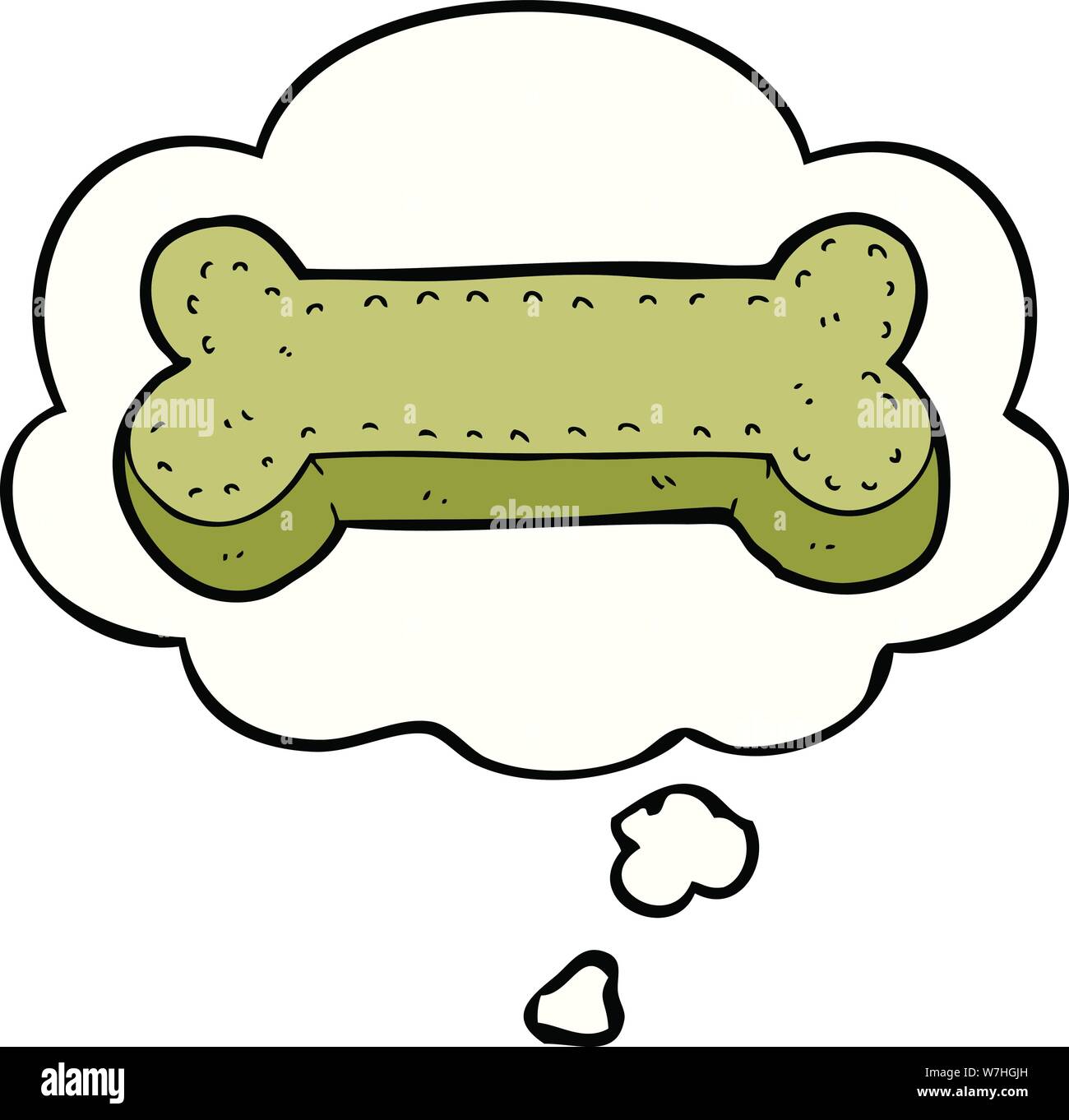 cartoon dog biscuit with thought bubble Stock Vector Image & Art - Alamy