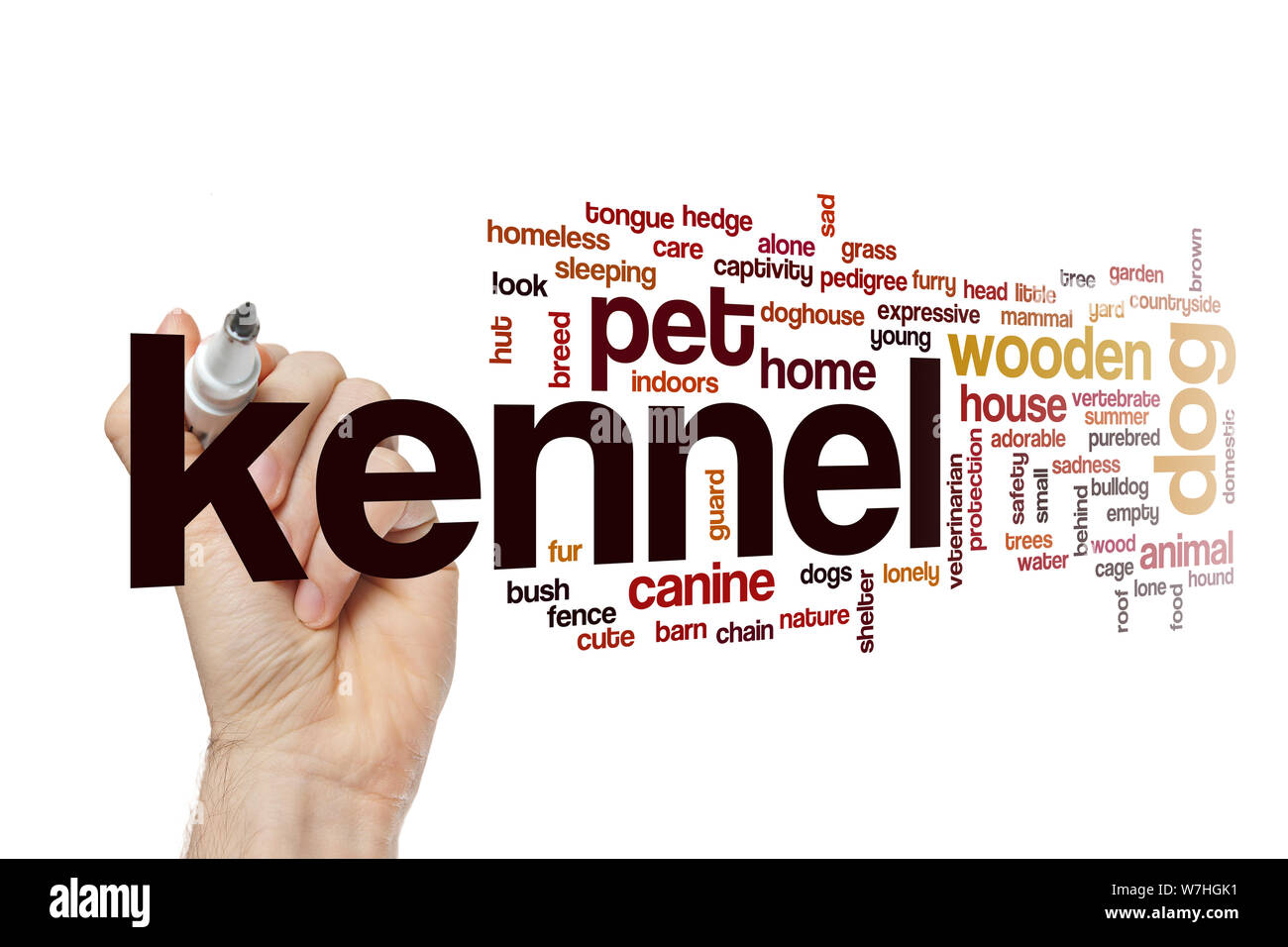 Kennel word cloud Stock Photo - Alamy