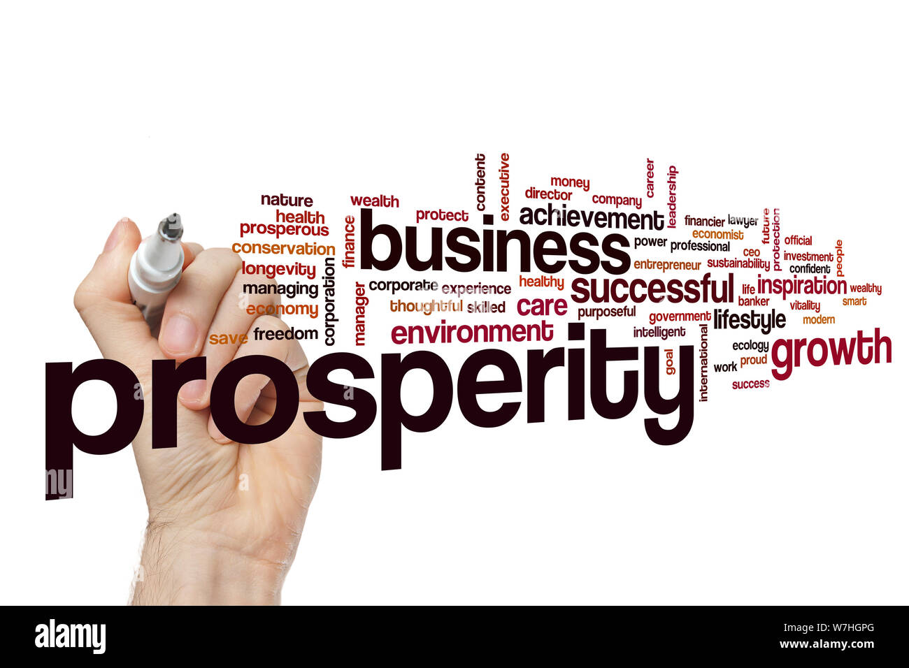 Prosperity word cloud Stock Photo - Alamy