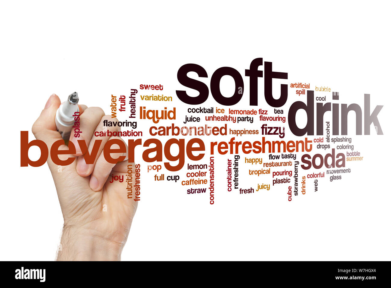 Soft drink word cloud concept Stock Photo - Alamy
