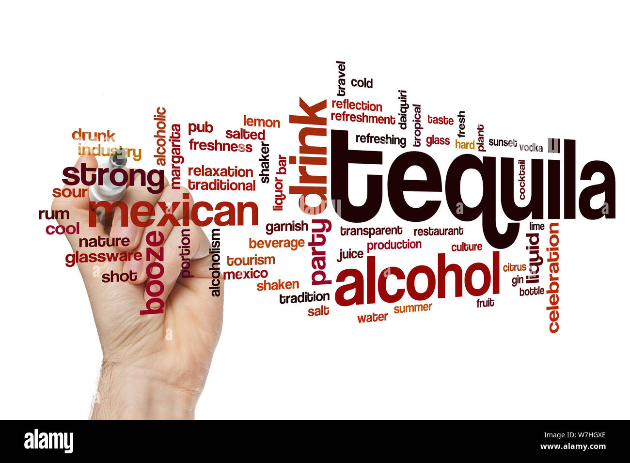 Tequila bottle lemon Cut Out Stock Images & Pictures - Alamy