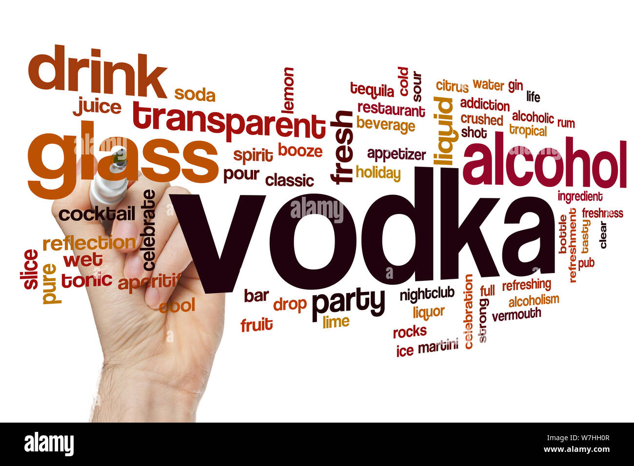Vodka word cloud concept Stock Photo - Alamy