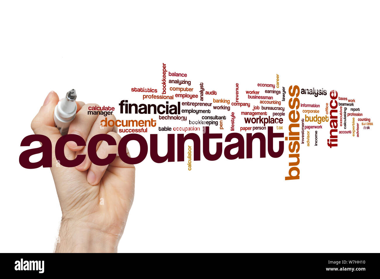 Accountant word cloud Stock Photo - Alamy