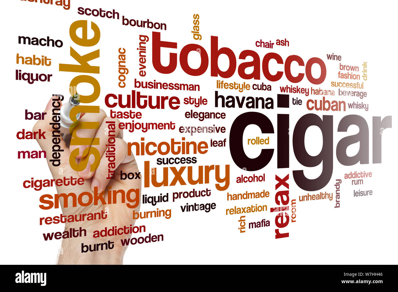 Alcohol tobacco addiction concept Cut Out Stock Images & Pictures - Alamy