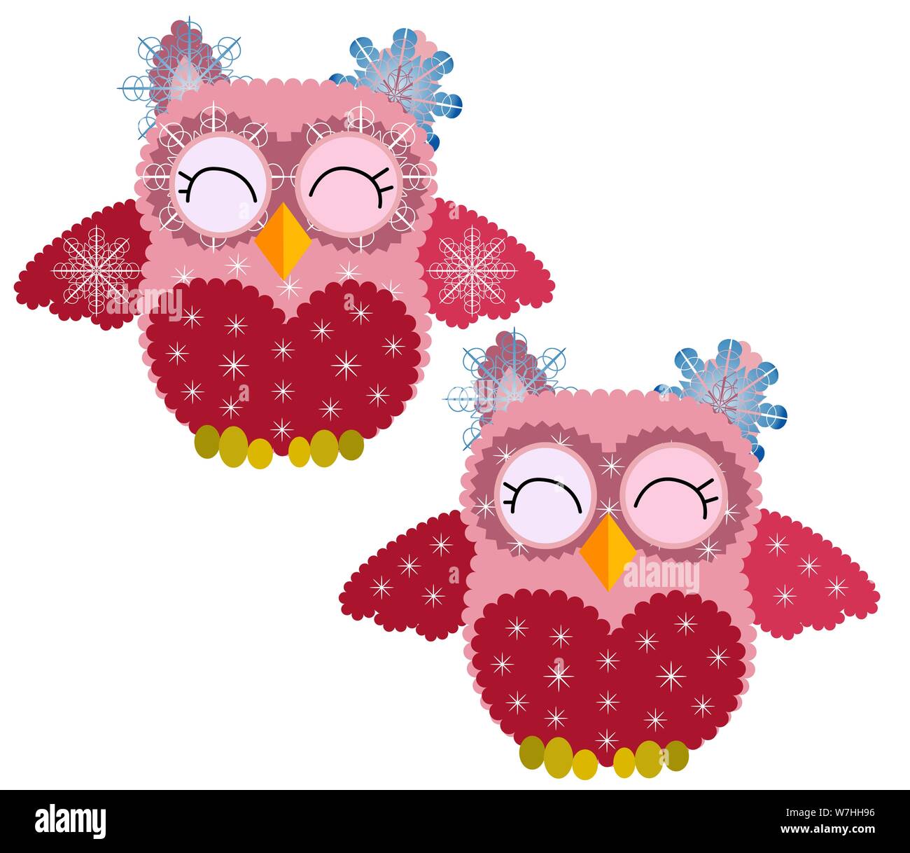 Cute Pink Owl Clipart