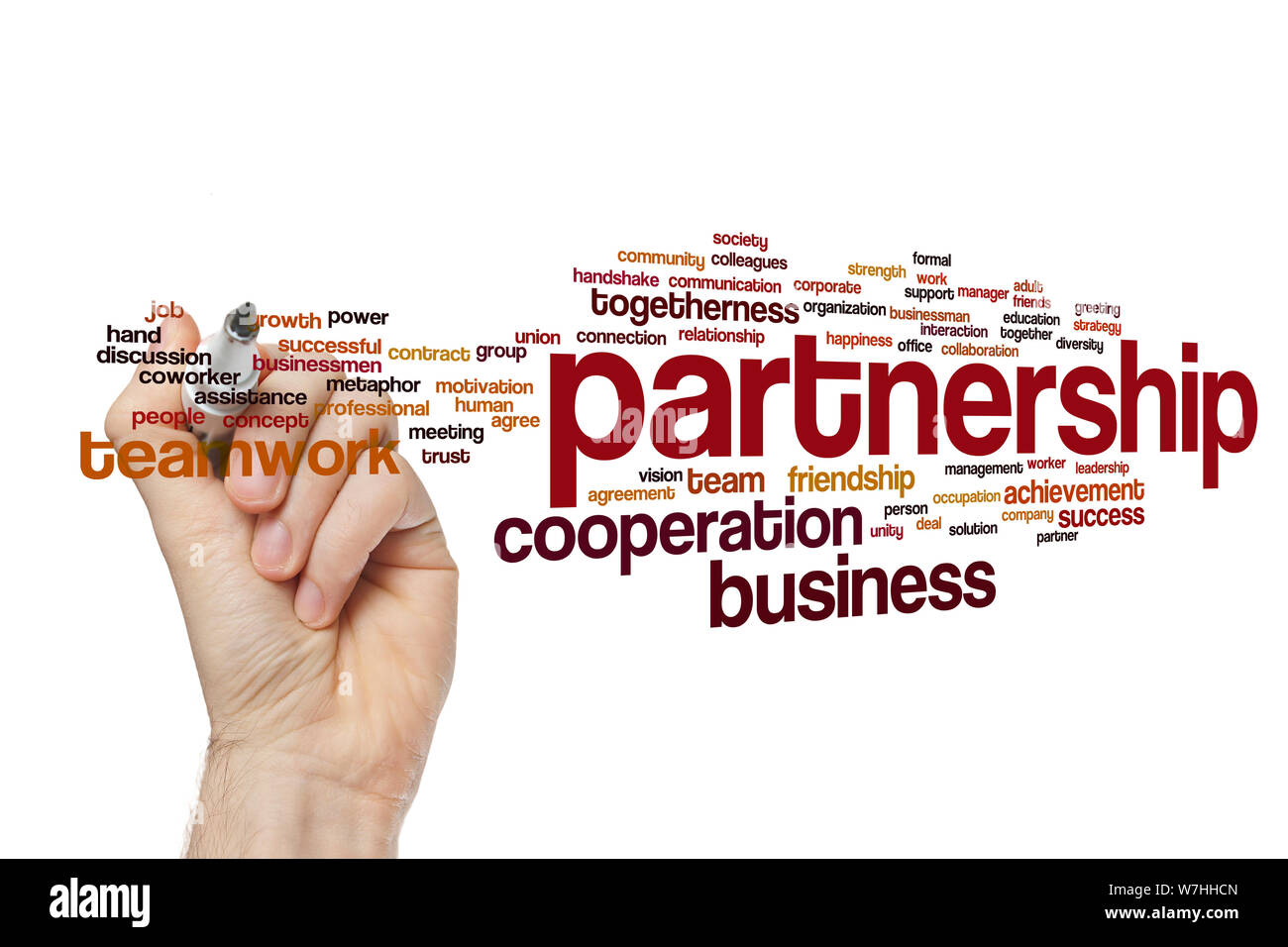 Partnership word cloud concept Stock Photo - Alamy