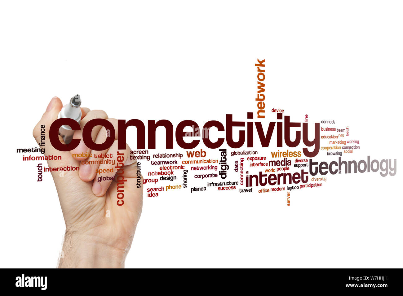 Connectivity word cloud Stock Photo - Alamy