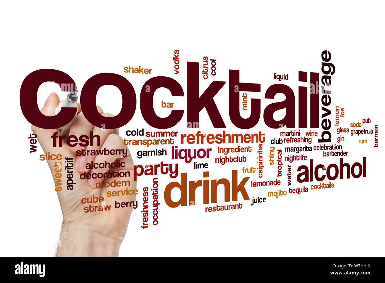 Cocktail word cloud concept Stock Photo - Alamy