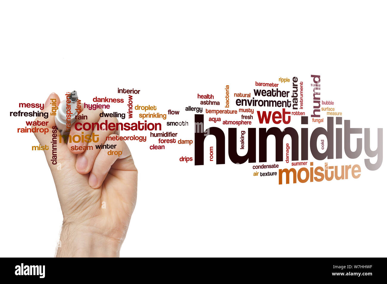 Humidity word cloud concept Stock Photo - Alamy