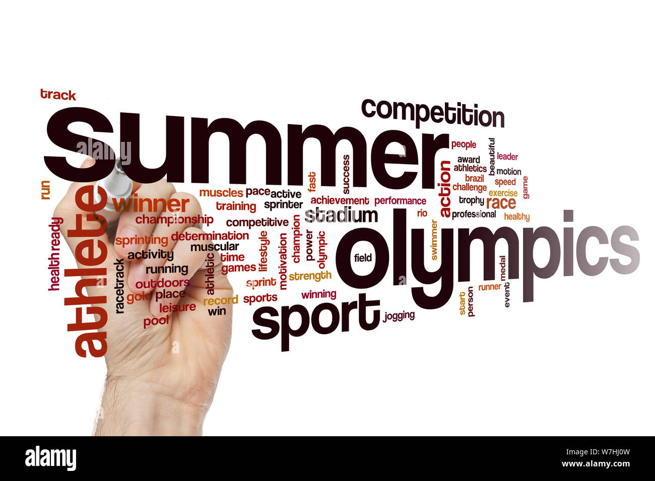 Summer olympics word cloud Stock Photo - Alamy