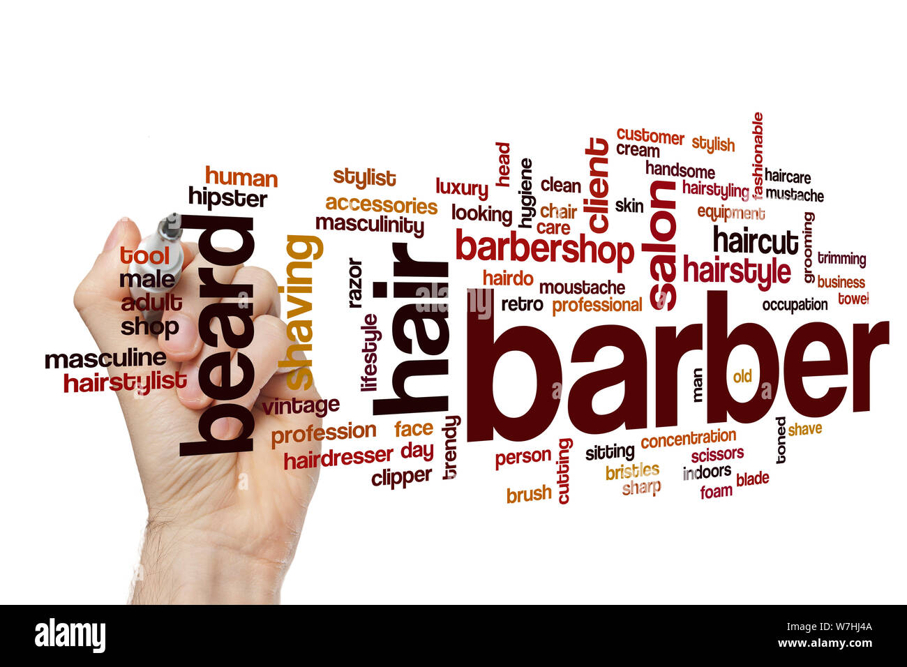 Grooming barber shop concept Cut Out Stock Images & Pictures - Alamy