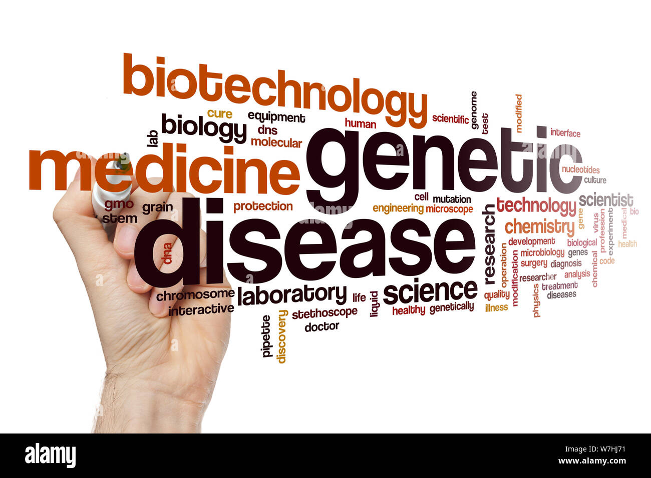 Genetic disease word cloud concept Stock Photo - Alamy