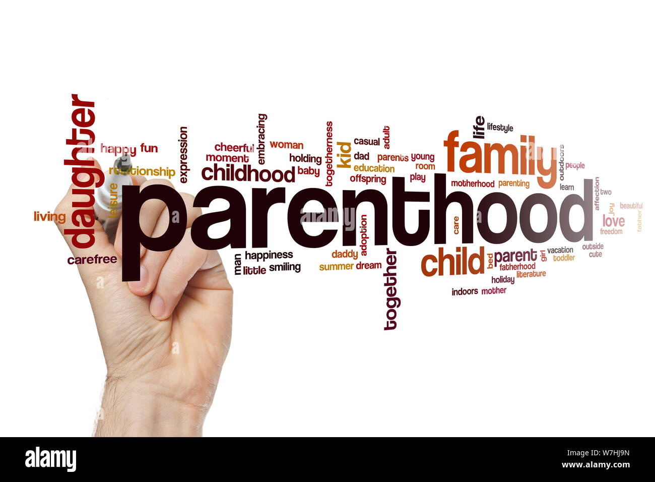 Parenthood word cloud concept Stock Photo - Alamy