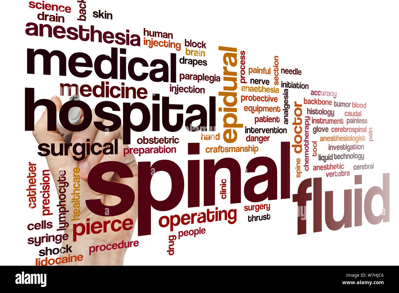 Spinal fluid word cloud Stock Photo - Alamy