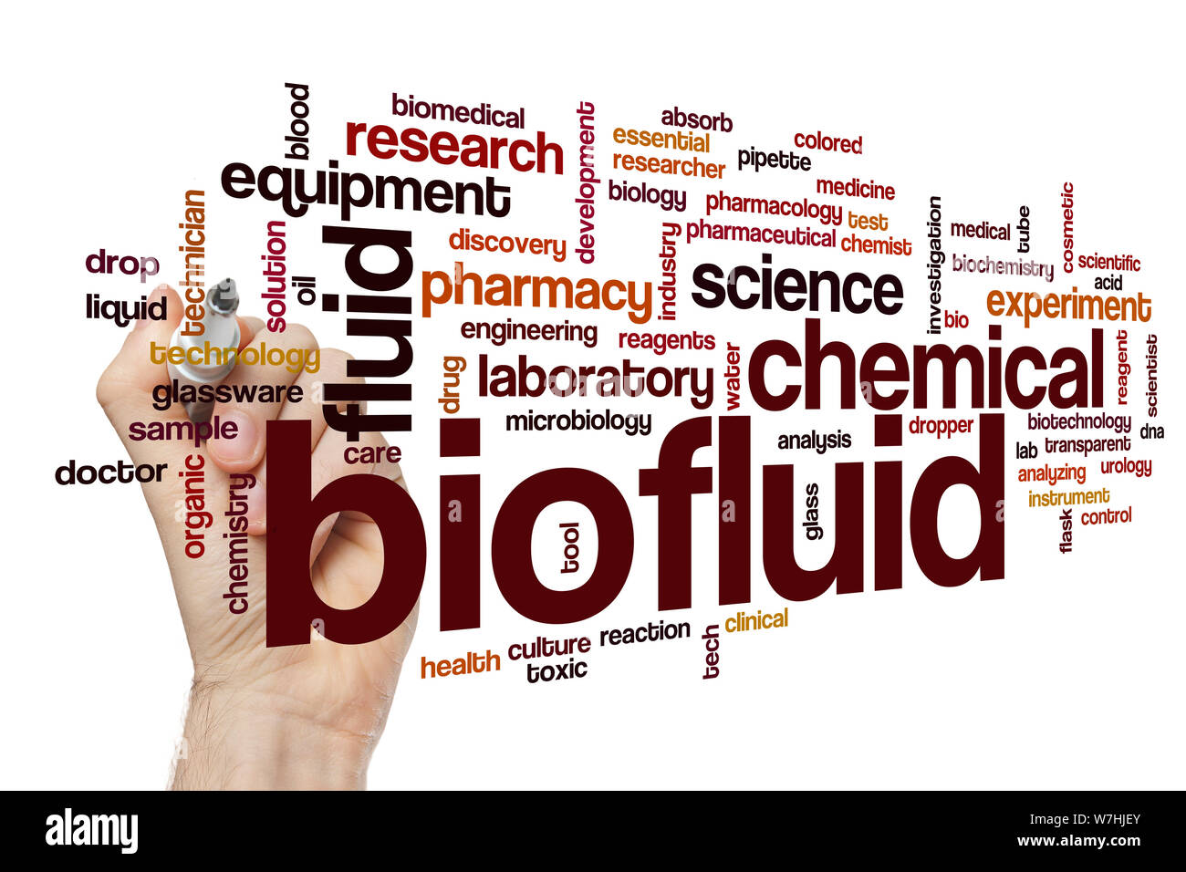 Biofluid word cloud concept Stock Photo - Alamy