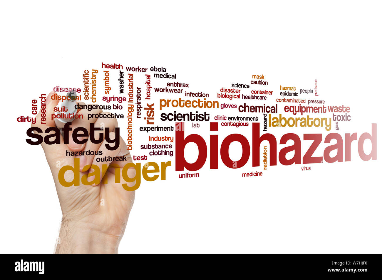 Biohazard word cloud concept Stock Photo - Alamy