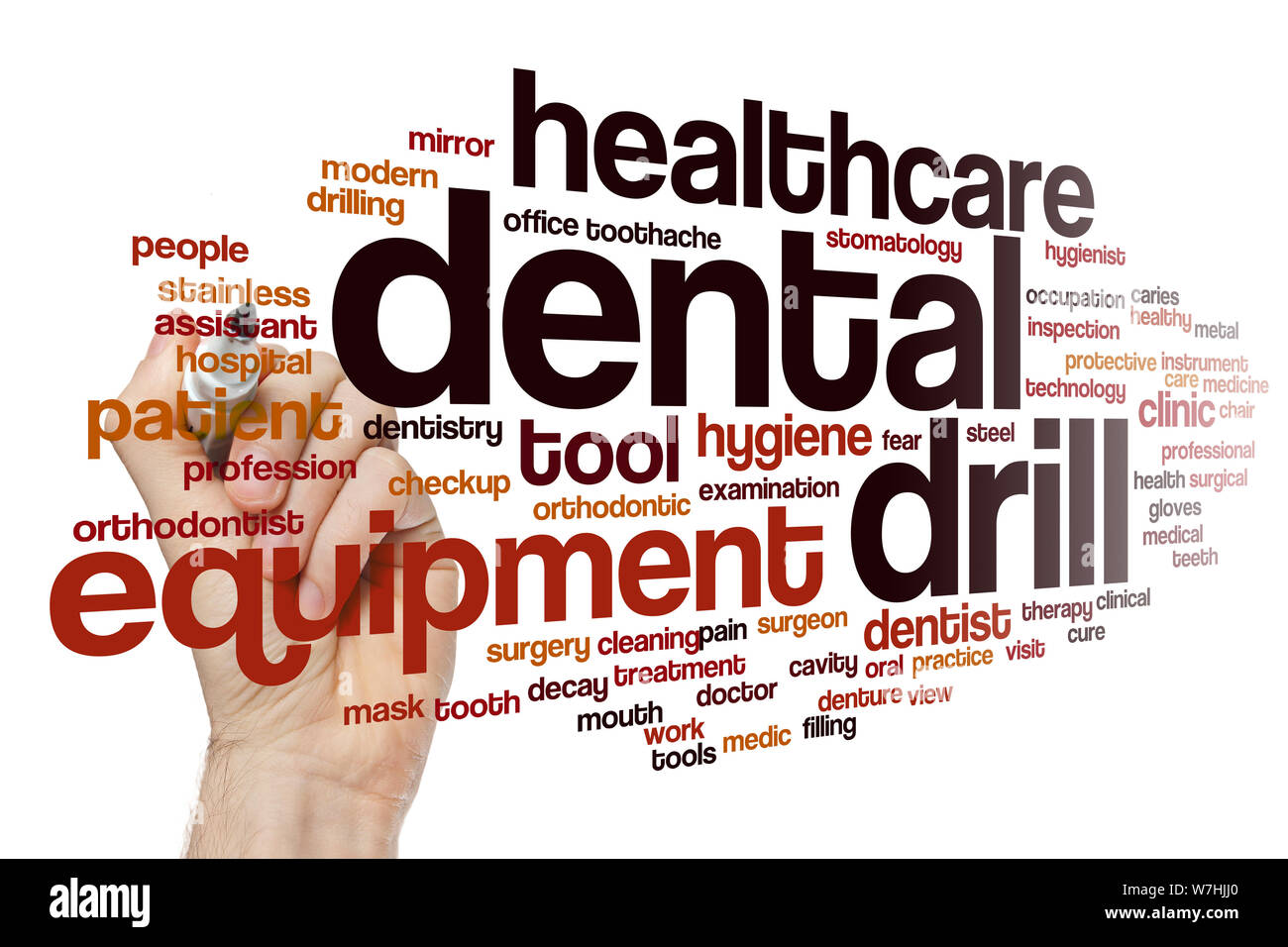 Dental drill word cloud concept Stock Photo - Alamy