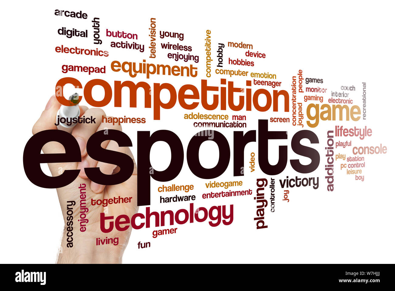 Esports word cloud Stock Photo - Alamy