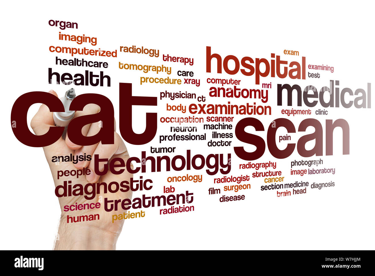 CAT scan word cloud concept Stock Photo - Alamy