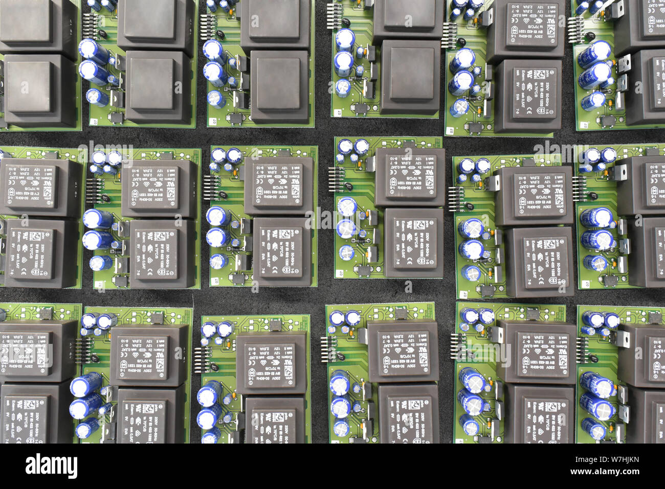 production of microelectronics in a modern industrial factory ...